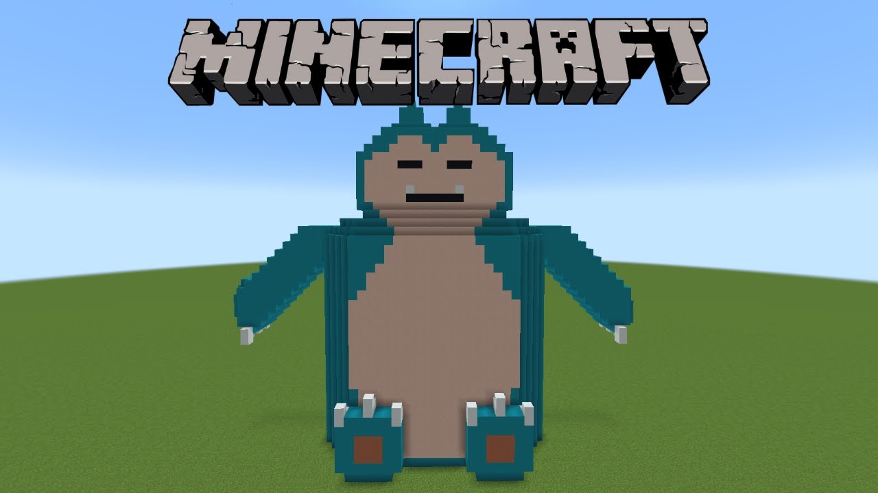 Minecraft how to build Snorlax - YouTube