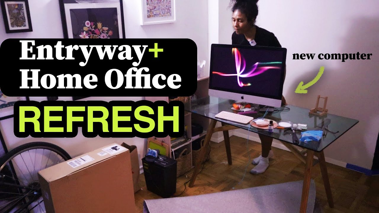 Spicing Up My Home Office & Entryway: A Refreshing Transformation! - YouTube