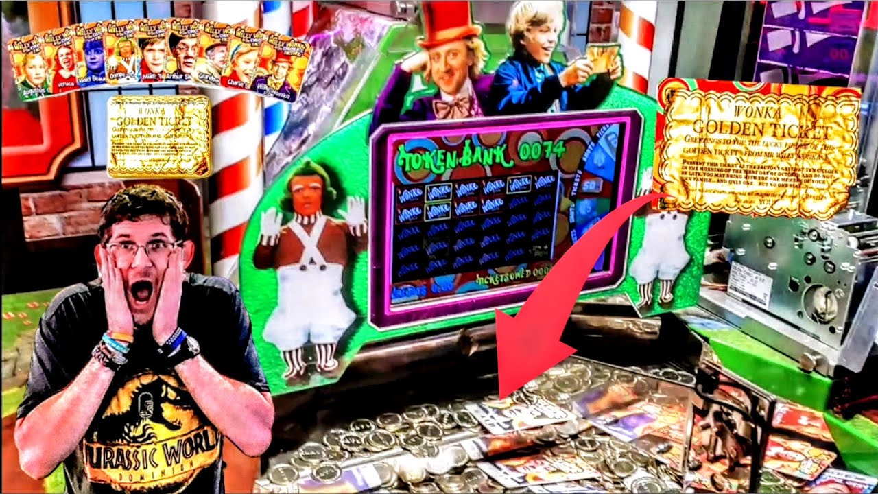 Hunt for The Golden Ticket on Willy Wonka Coin Pusher!🎟 - YouTube