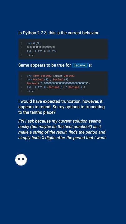 How to properly truncate a float/decimal to a specific place after the decimal in python... # ...