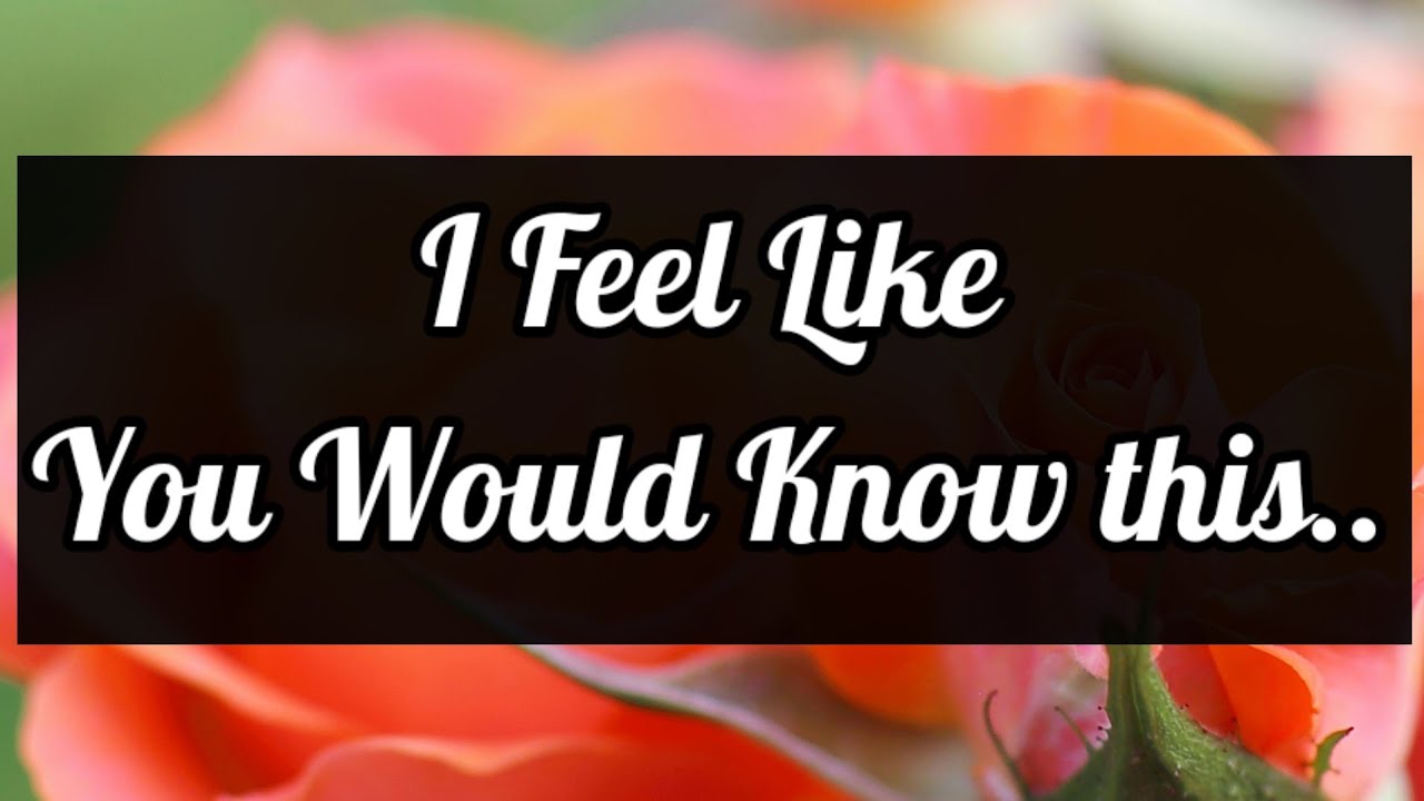 Love Letter 💌🌹😍 // I feel Like You Would Know This...😍🌹💌💐😉 ️ - YouTube