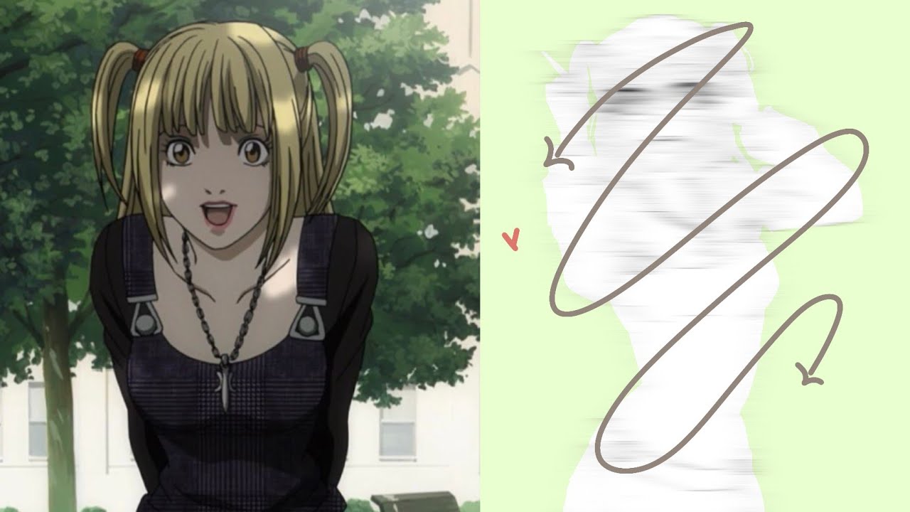 SPEED LINE-ART °Misa Amane° Death note + QR lineart🦐 - YouTube