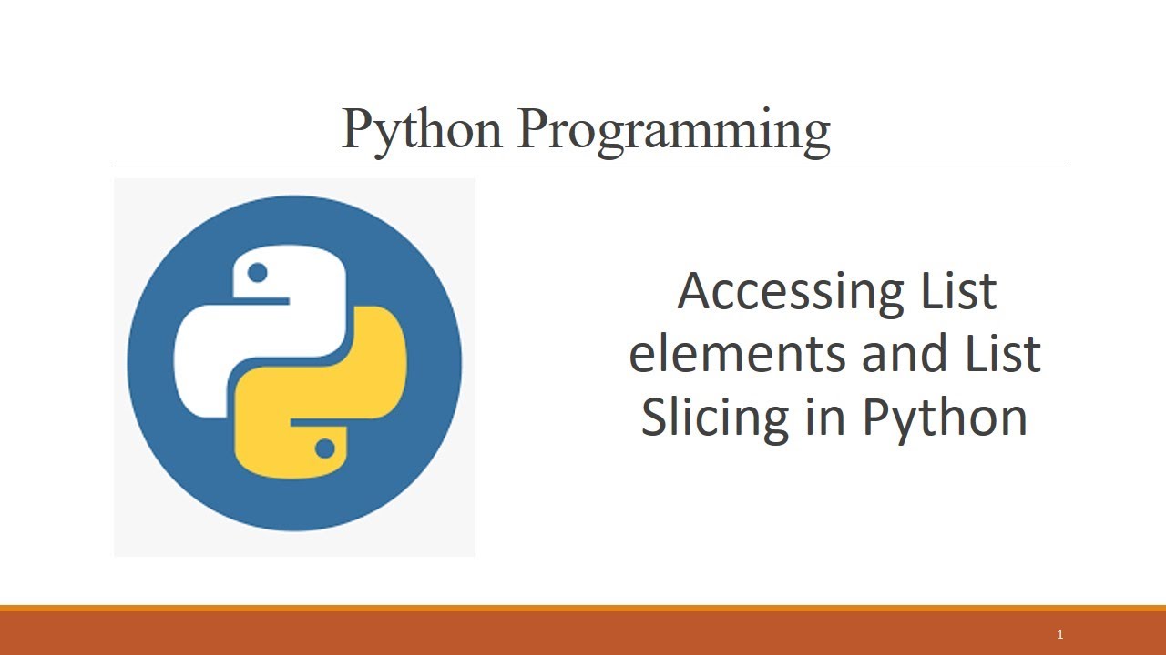 Accessing List Elements And Slicing In Python YouTube Accessing List Elements And Slicing In Python YouTube