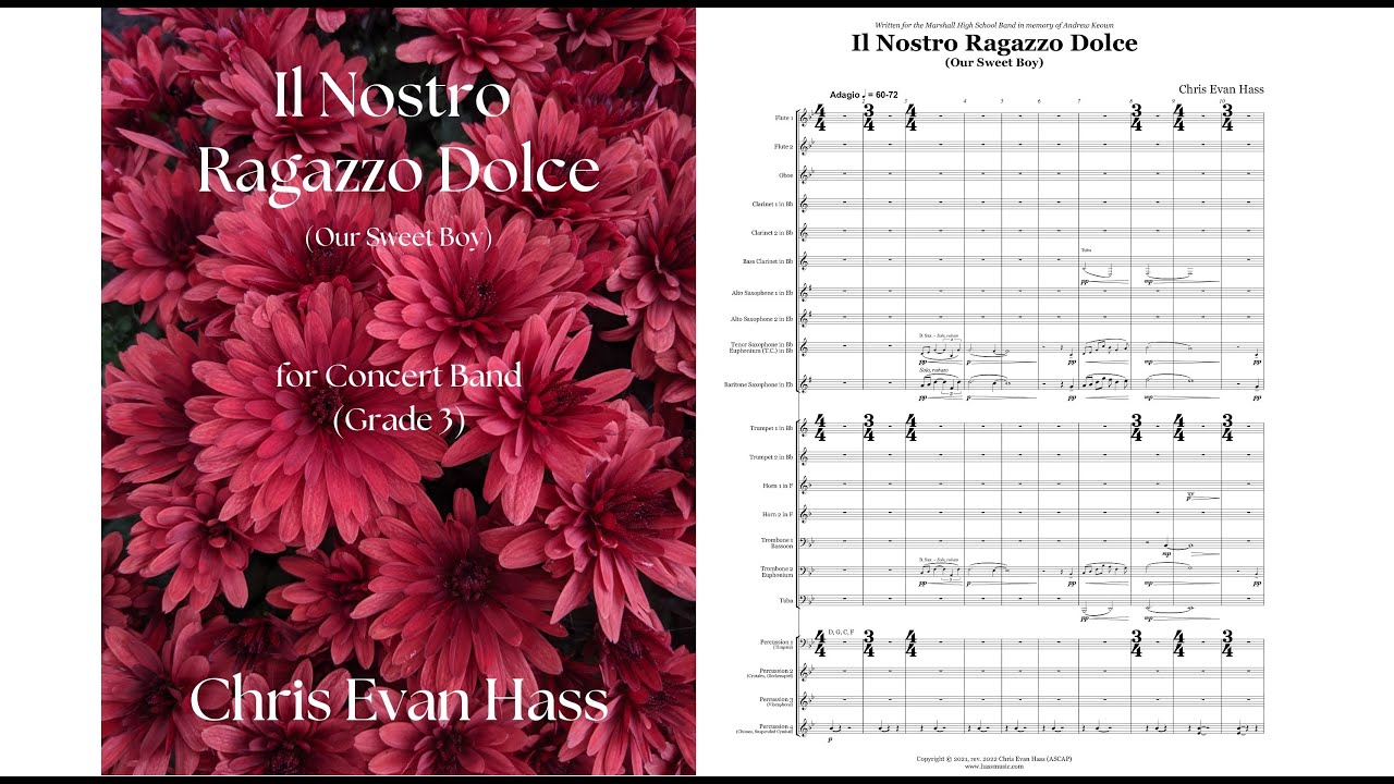 Il Nostro Ragazzo Dolce [Our Sweet Boy] for Concert Band (Grade 3 ...