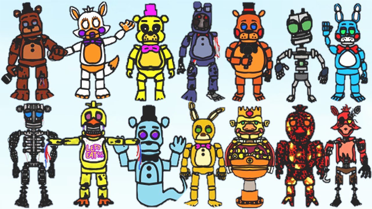 FIND the ANIMATRONICS *Part 2* ENDO PLUSH GHOST FREDDY WITHERED CHICA ...