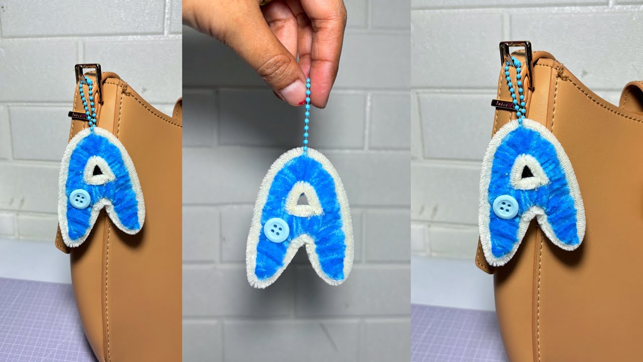 Alphabet Keychain With Pipe Cleaner - Easy Fuzzy Wire Craft - YouTube