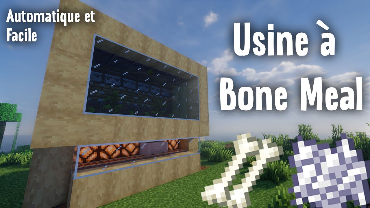 Comment CONSTRUIRE une USINE à POUDRE d'OS sur Minecraft (java/bedrock) ! [tuto 1.19+] -El ...