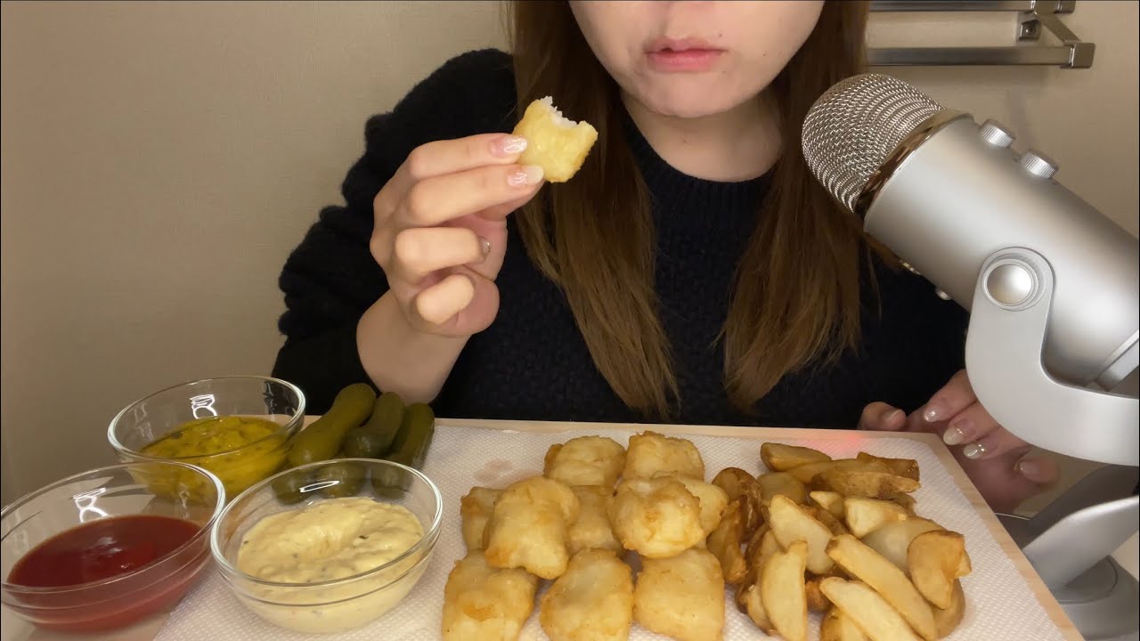 ASMR Fish & Chips🐟🍟 Eating Sounds👂♪ - YouTube