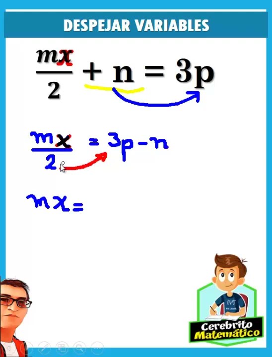 Aprendiendo a despejar Variables #algebra #algebralineal #algebrahelp # ...