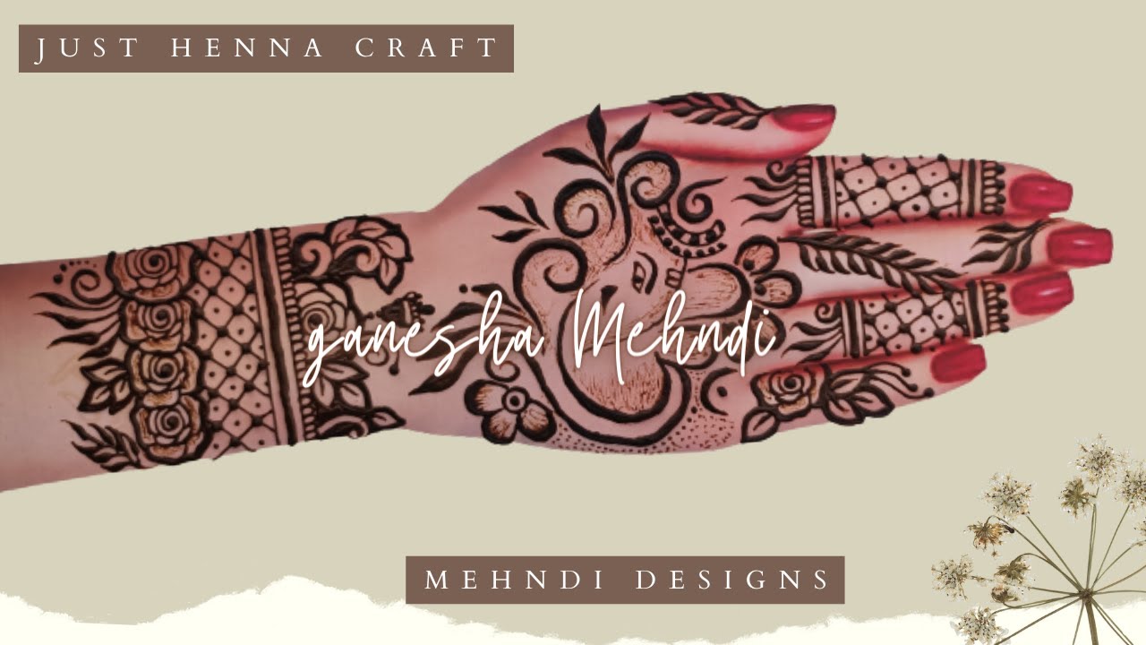 Ganesh Chaturthi Special Mehndi Design2022/How To Draw Lord Bridal ...