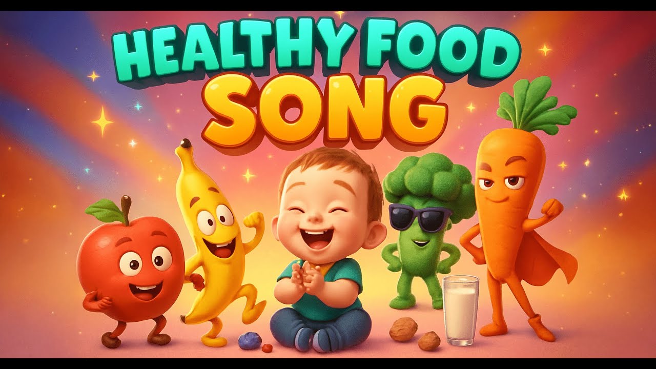 Healthy Food Song for Kids 🍎 | Fun Fruits & Veggies | Go-Go-Grow 3D ...
