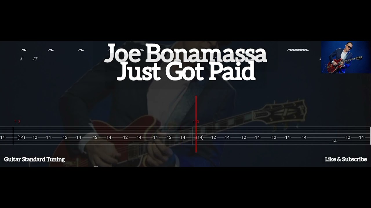 Joe Bonamassa Just Got Paid Tab Guitar Youtube 1480