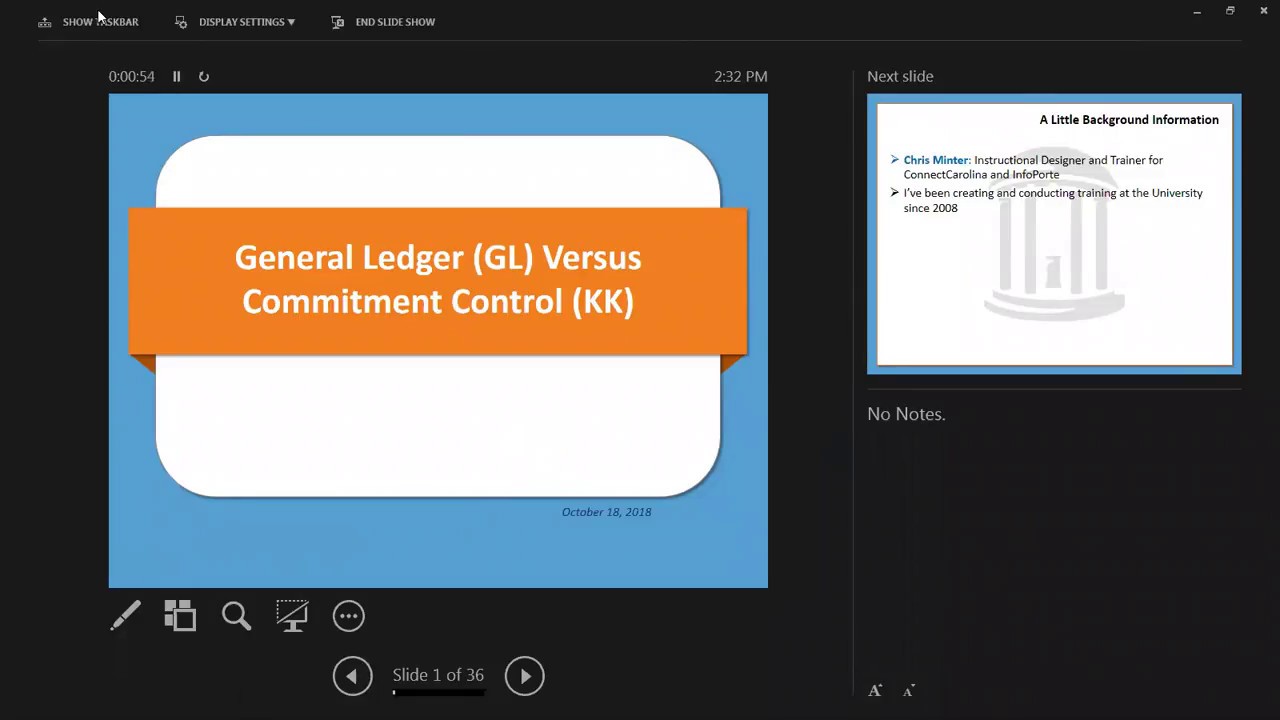 General Ledger GL vs Commitment Control KK - YouTube