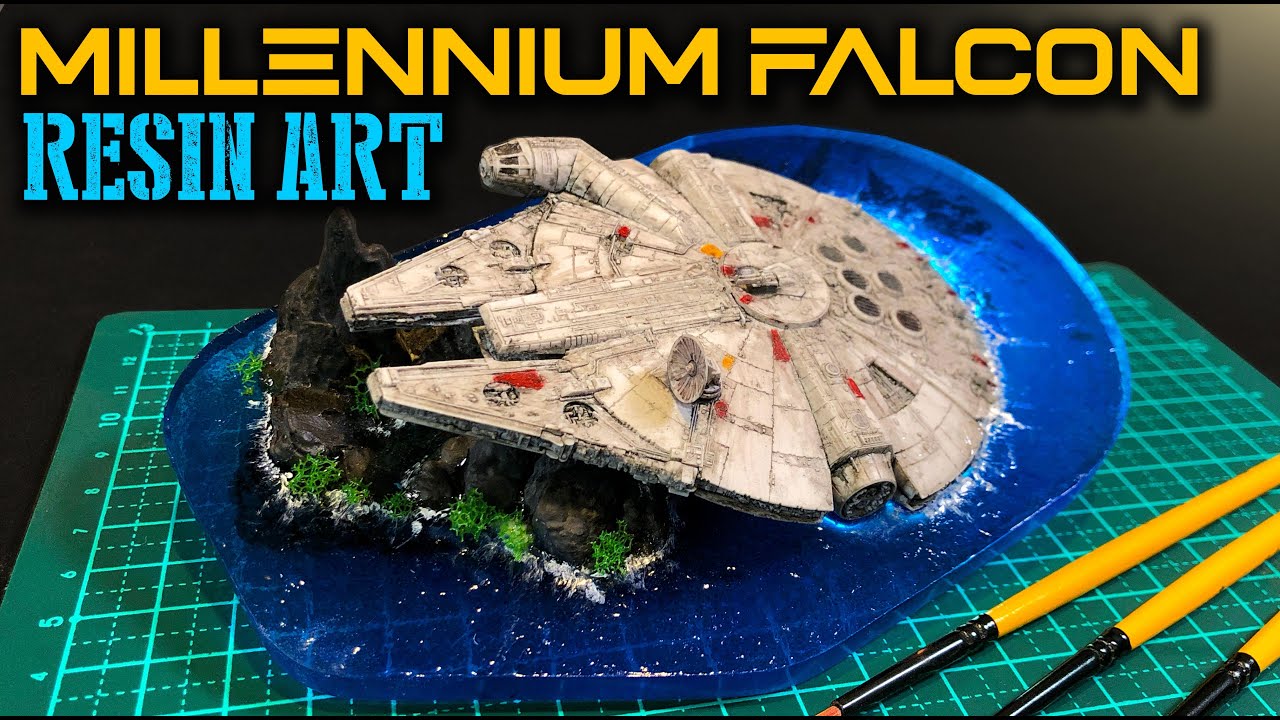 Star Wars Millennium Falcon Resin art - YouTube