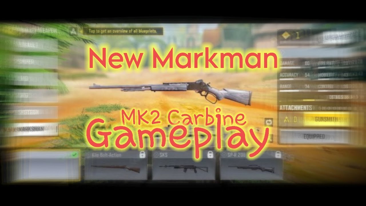 MK2 Carbine Gameplay || COD MOBILE - YouTube