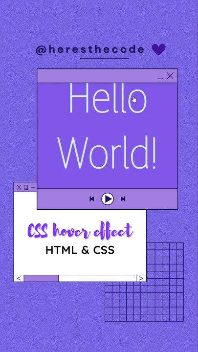 Css Hover Effect Using Html And Css Heresthecode Youtube