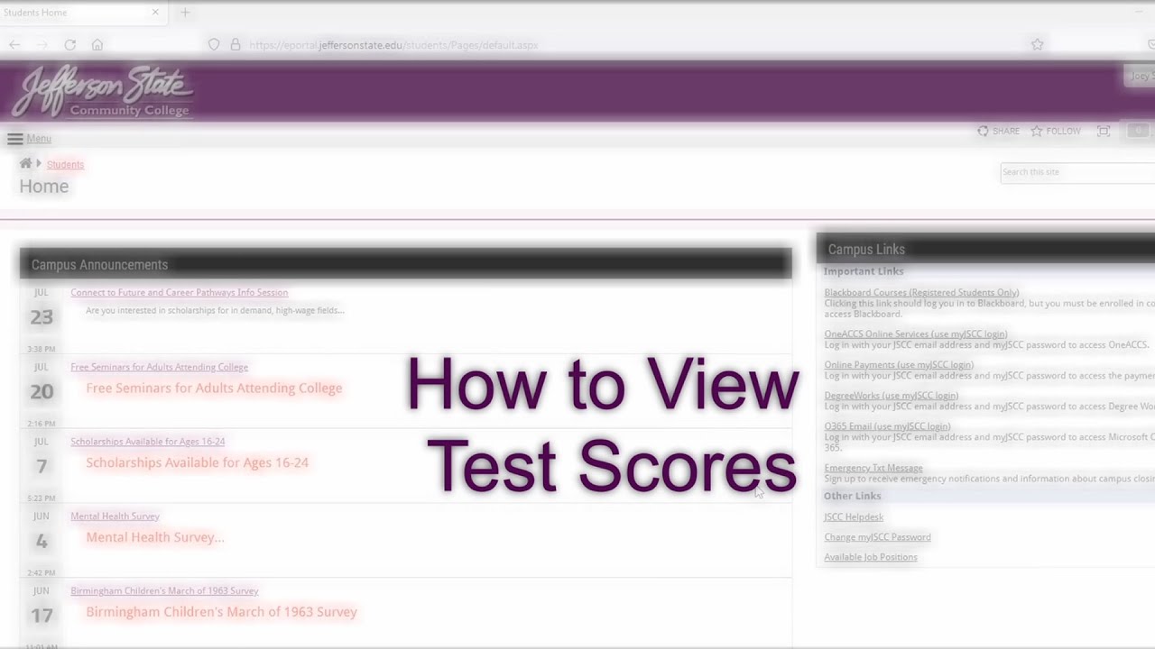 How to View Test Scores - YouTube