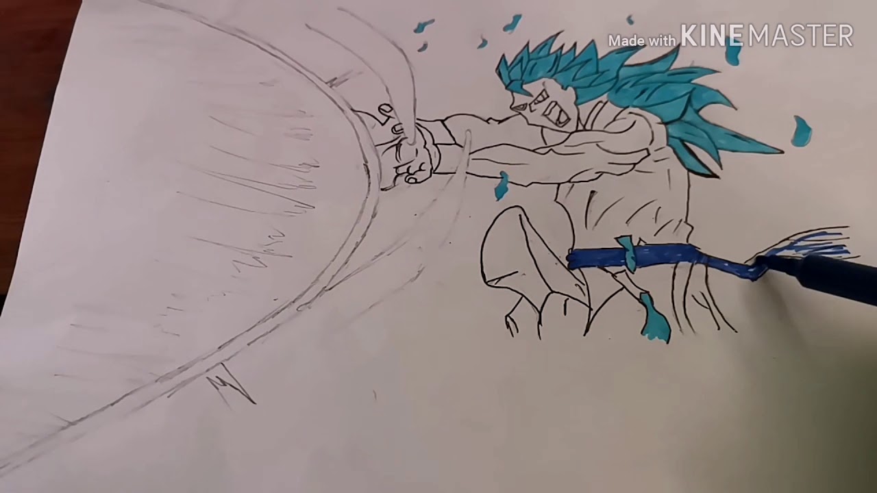 I TRIED DRAWING GUKO FROM DRAGON BALL SUPER IT'S 👌 - YouTube