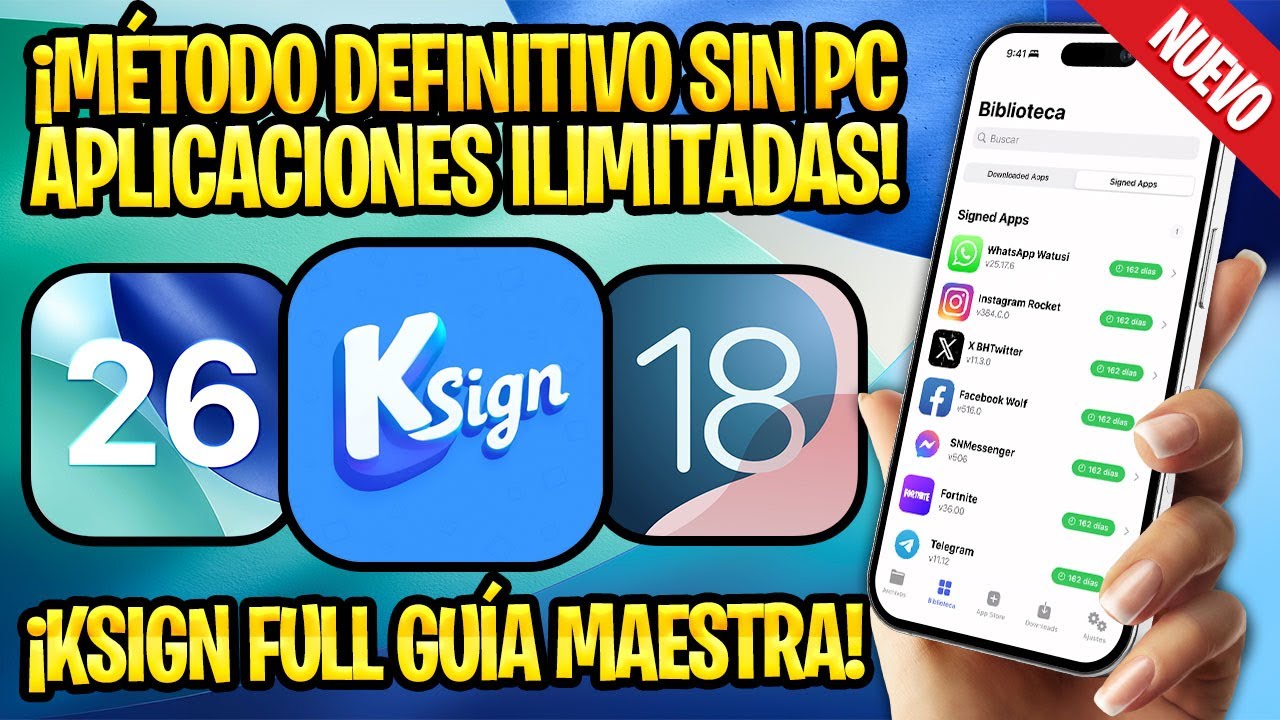 KSING iOS 26 INSTALA APLICACIONES IPA PERMANENTES SIN COMPUTADOR PARA ...