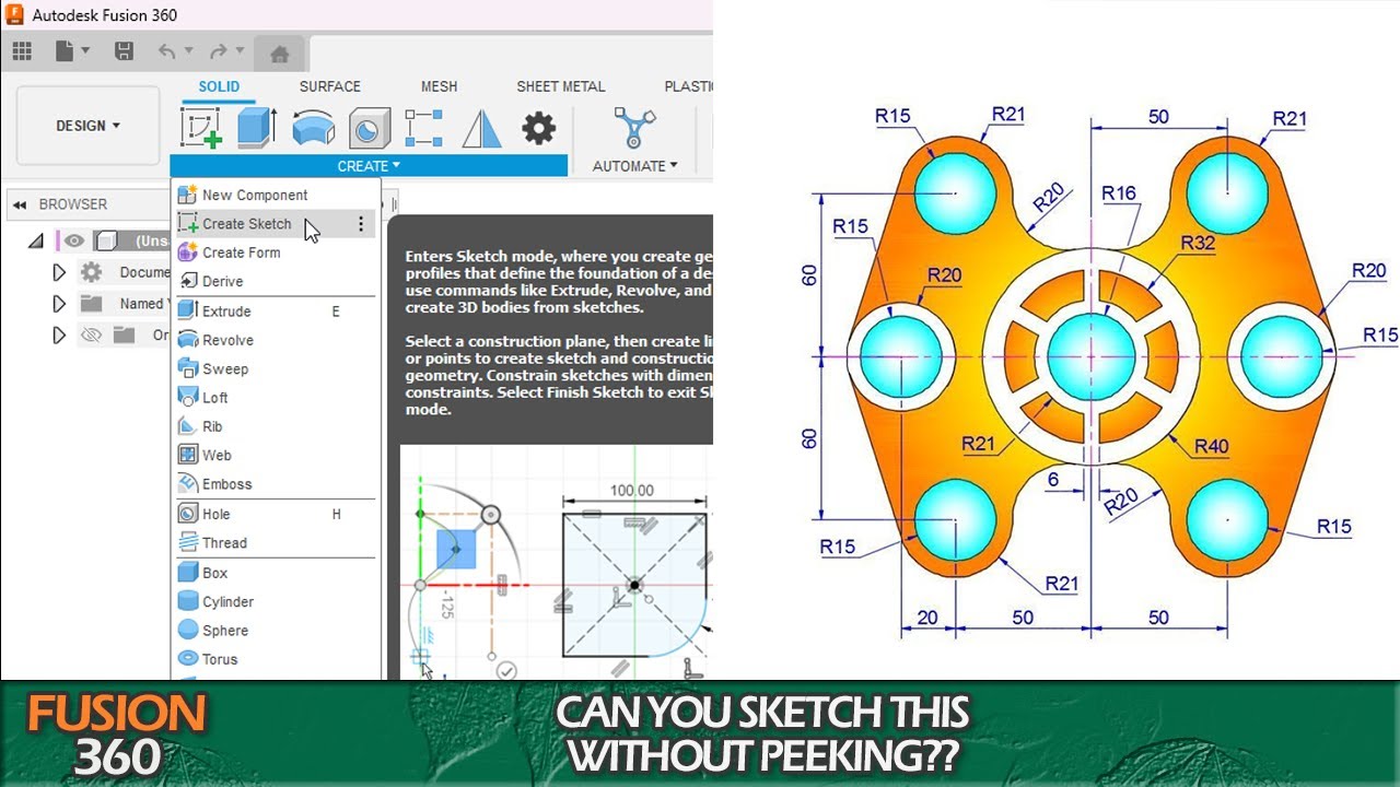 Fusion 360 | How would you sketch this? #2 - YouTube
