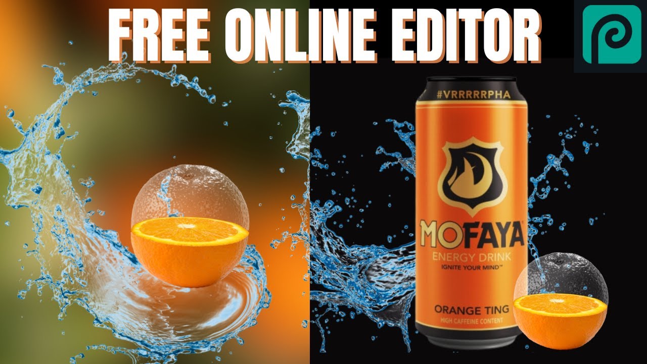 Create 🍊Orange Transparent Effect Poster with FREE Online Editor - YouTube