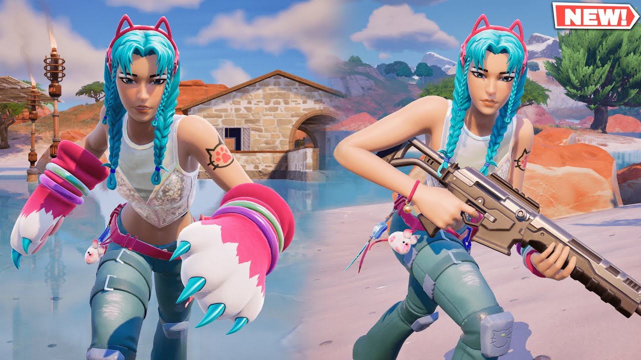 Fortnite FREE KATALINA Skin GAMEPLAY! 🐱 (IOS Return Outfit) - YouTube