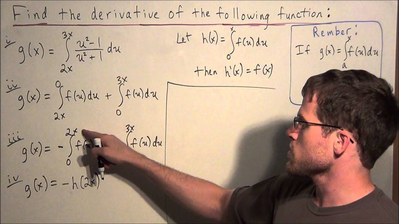 Finding Derivatives With The Second Fundamental Theorem Of Calculus