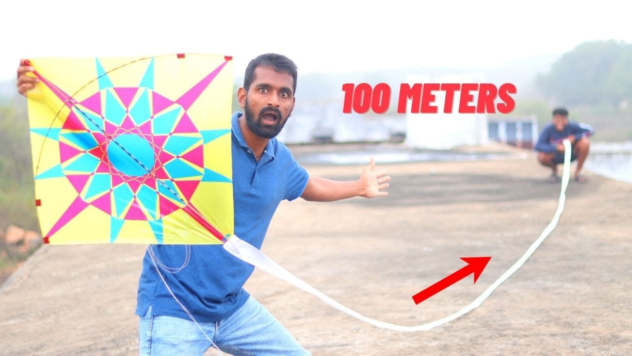 Longest Tail of Kite 100 meter | ఎగురుతుందా లేదా | Kite Experiments ...