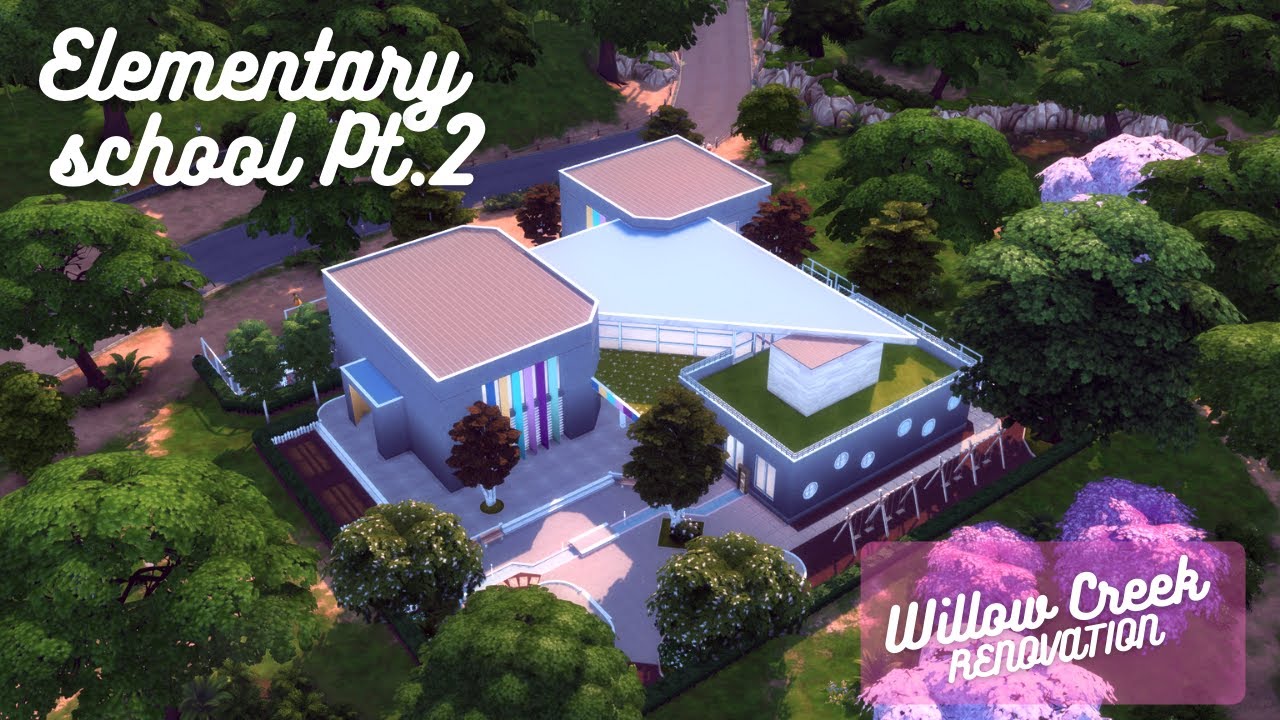 The Sims 4 Elementary school Speed Build(No CC) | Willow Creek ...