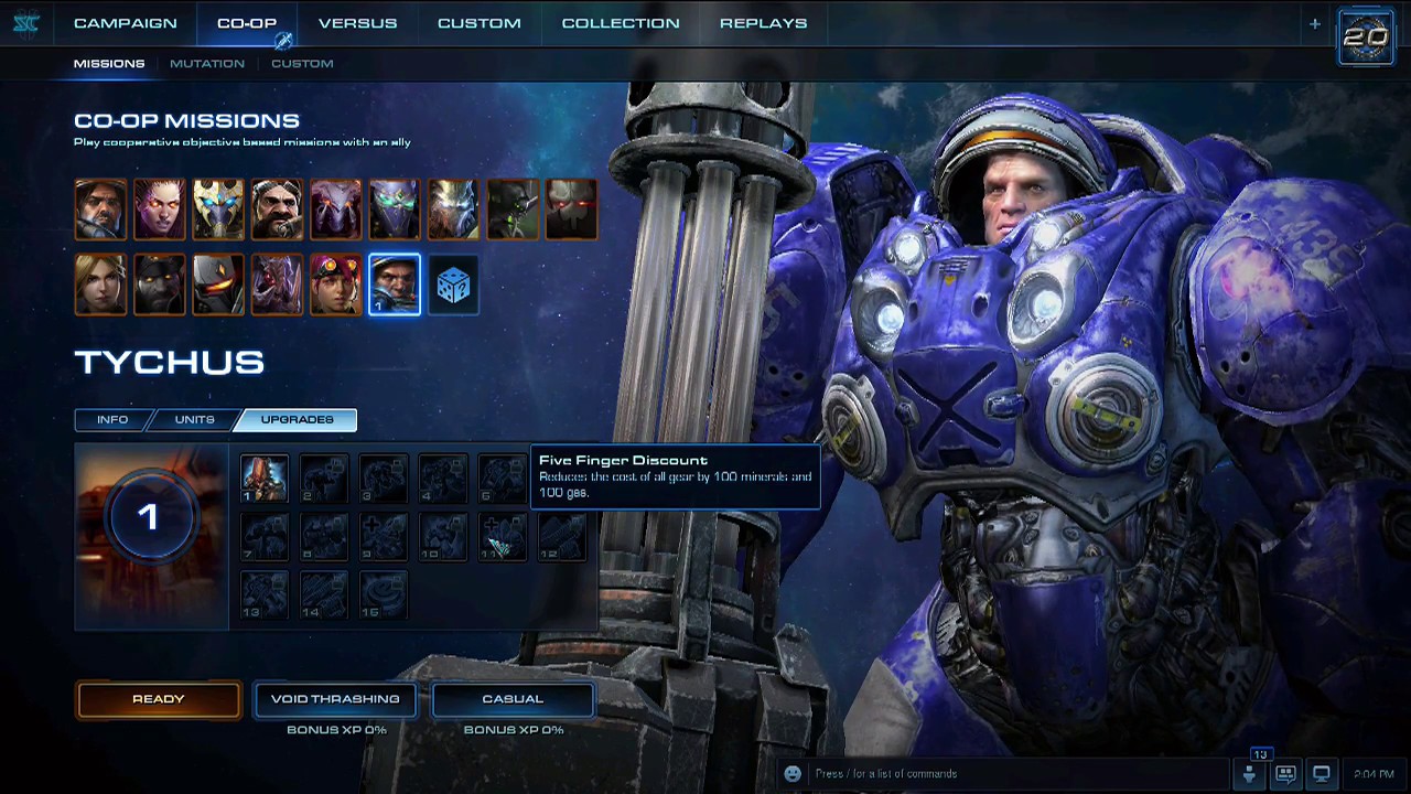 Starcraft 2: Co-Op Commander Mode: Tychus - YouTube