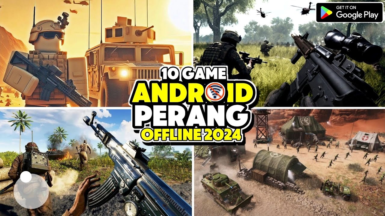 10 game perang offline android terbaik 2024 - YouTube