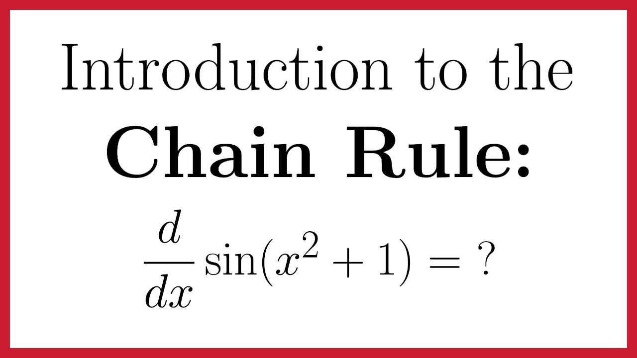 Introduction to the Chain Rule - YouTube