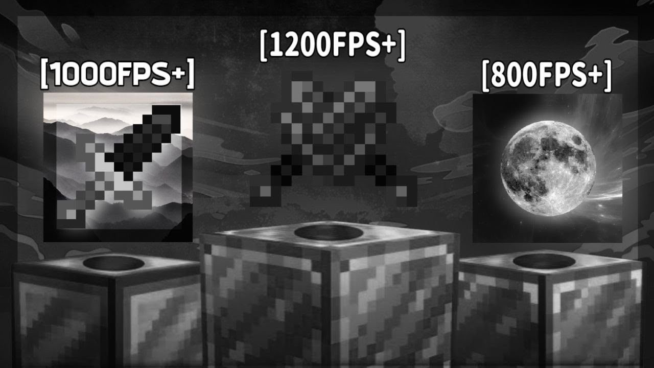 3 best black & white packs for minecraft bedwars and pvp [1.8.9] FPS ...