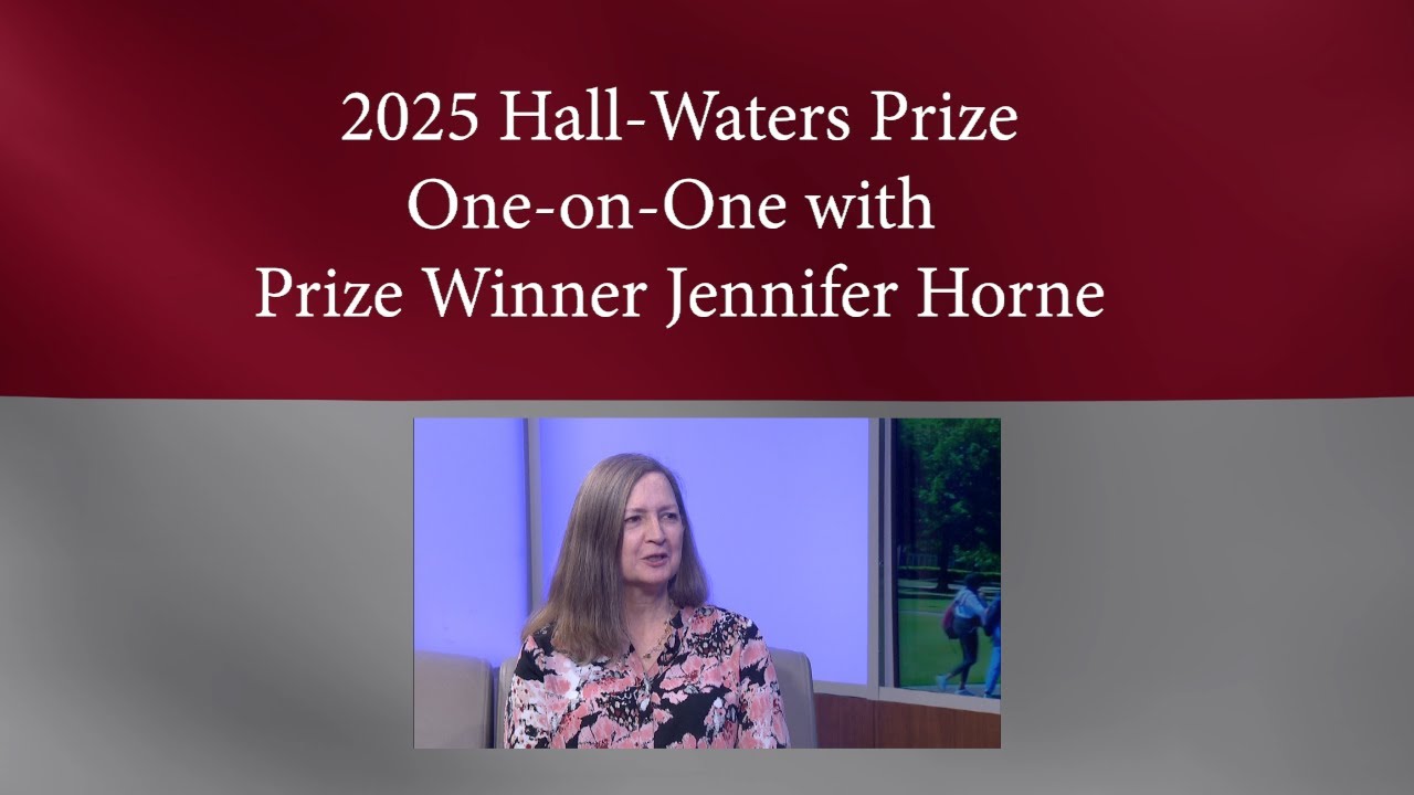 Hall-Waters Prize Winner Interview 2025 - Jennifer Horne - YouTube