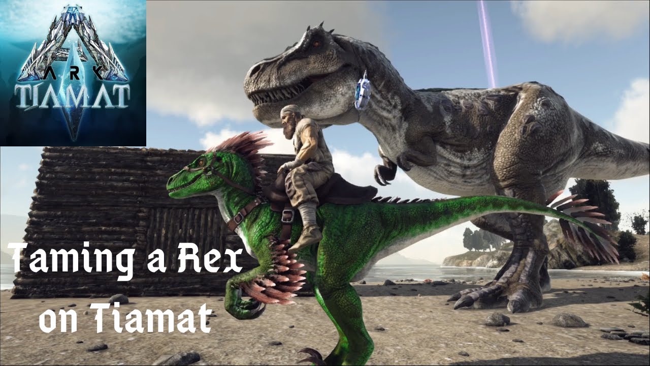 Ark: Survival Evolved - Tiamat - Going after a Rex - YouTube