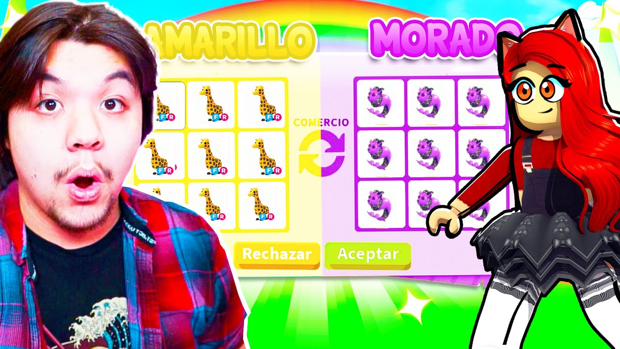 EL TRADEANDO *SOLO DE UN COLOR* MÁS SURREALISTA de ADOPT ME!! con MI ...