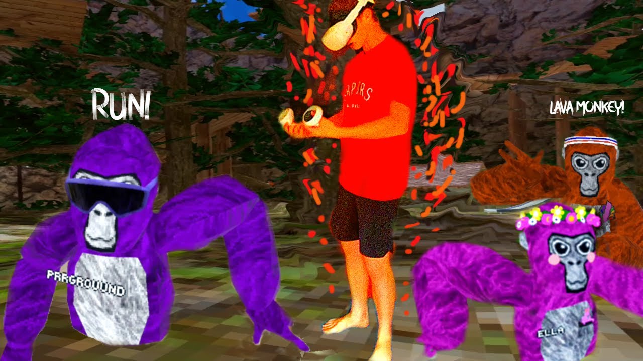 Mastering Gorilla Tag Tagging Everyone in the Lobby Lava Monkey Goes ...