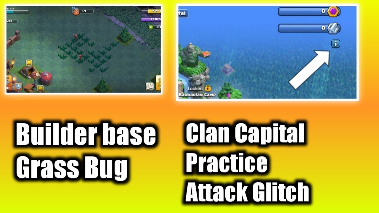 Coc builder hall Grass bug-Coc Clan capital Practice Attack Glitch-coc Practice Attack ...