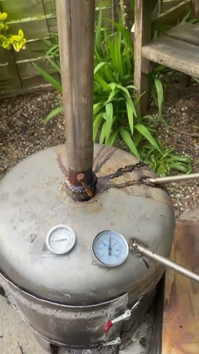 Meat smoker build out of a beer keg and stainless - YouTube