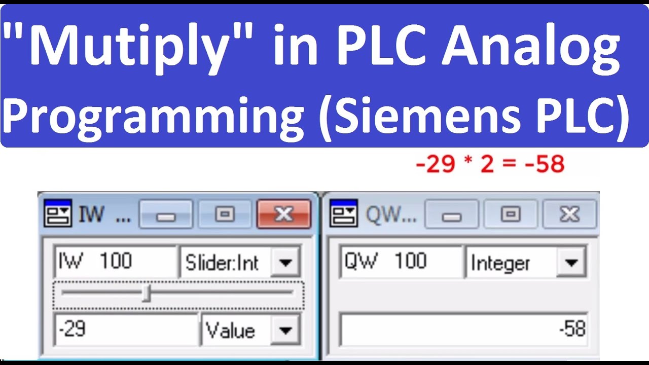 "Mutiply" in PLC Analog programming(Siemens PLC) - YouTube