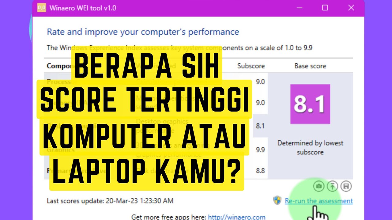 Berapa Sih Score Tertinggi Komputer atau Laptop Kamu? - YouTube