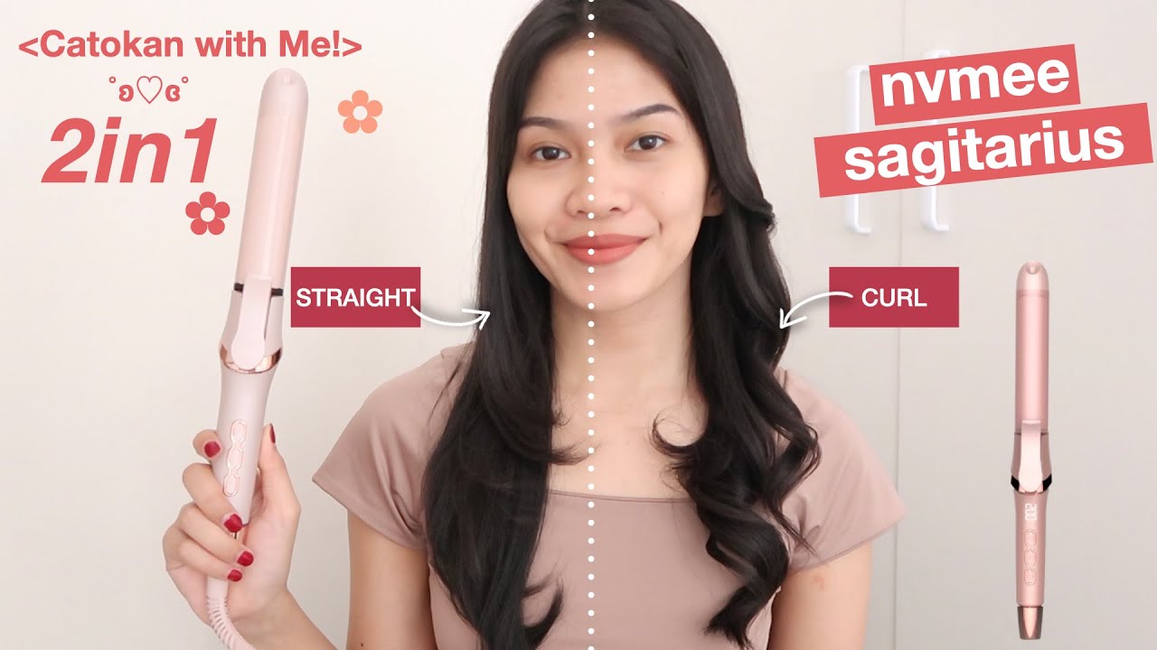 REKOMENDASI CATOKAN RAMBUT NVMEE SAGITARIUS 2IN1 CATOKAN LURUS DAN CURL ...