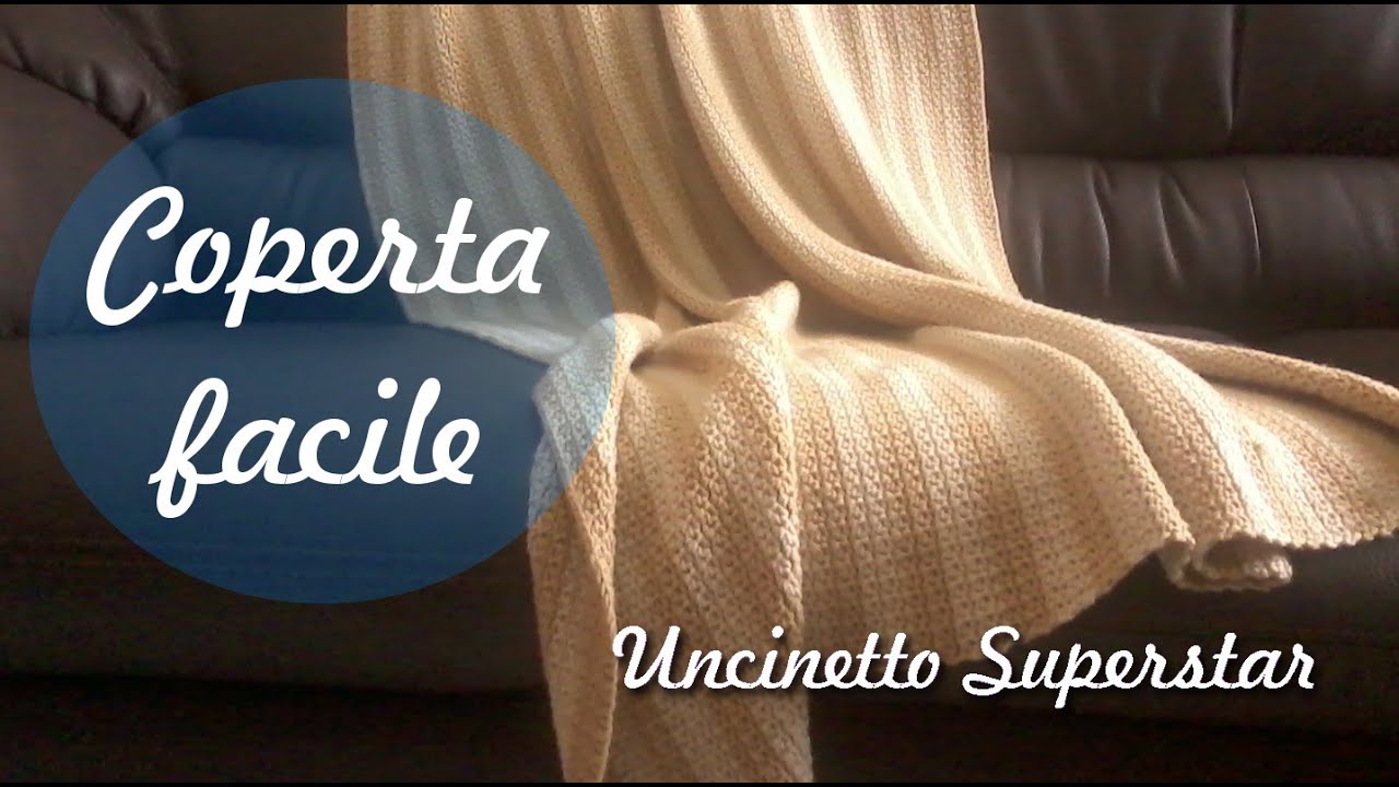 Tutorial coperta uncinetto - Crochet blanket tutorial - YouTube