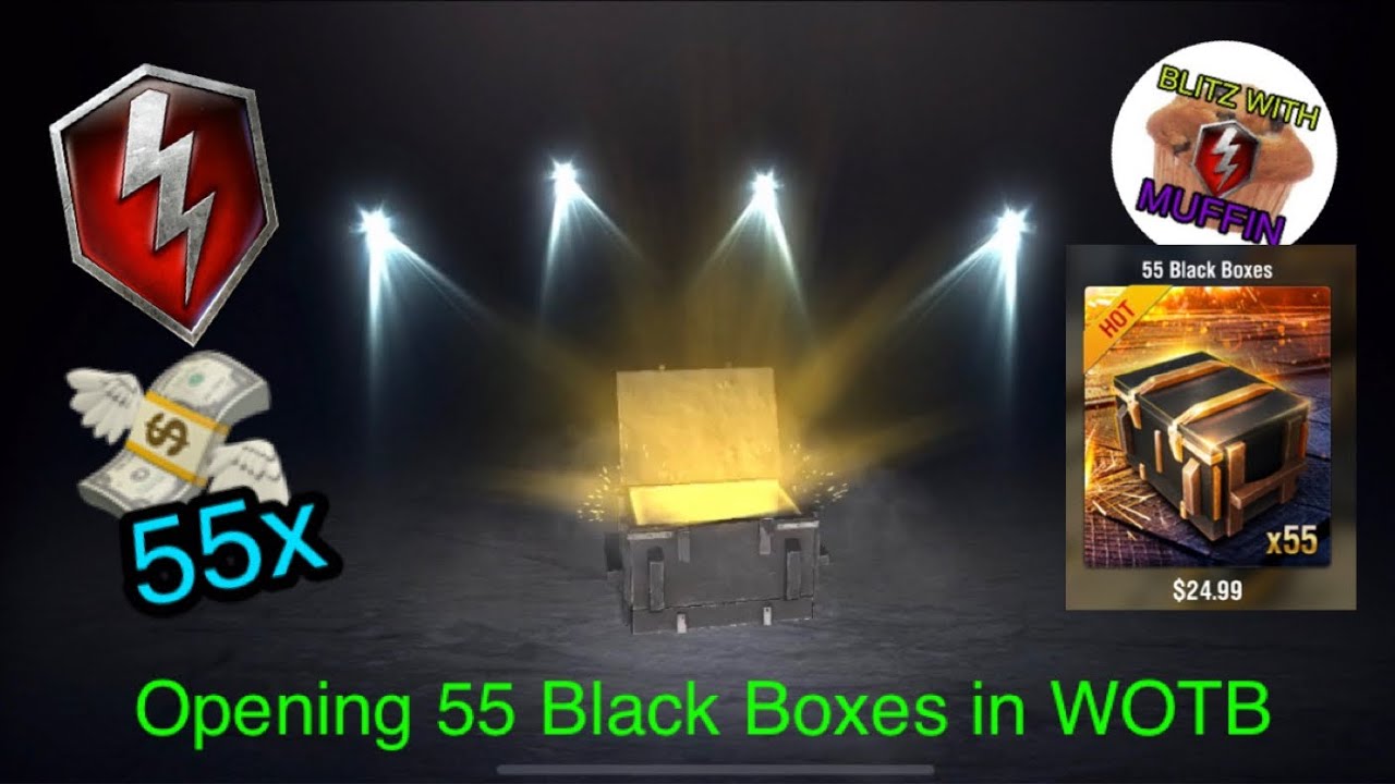 Opening 55 Black Boxes Crates in WOTB - YouTube