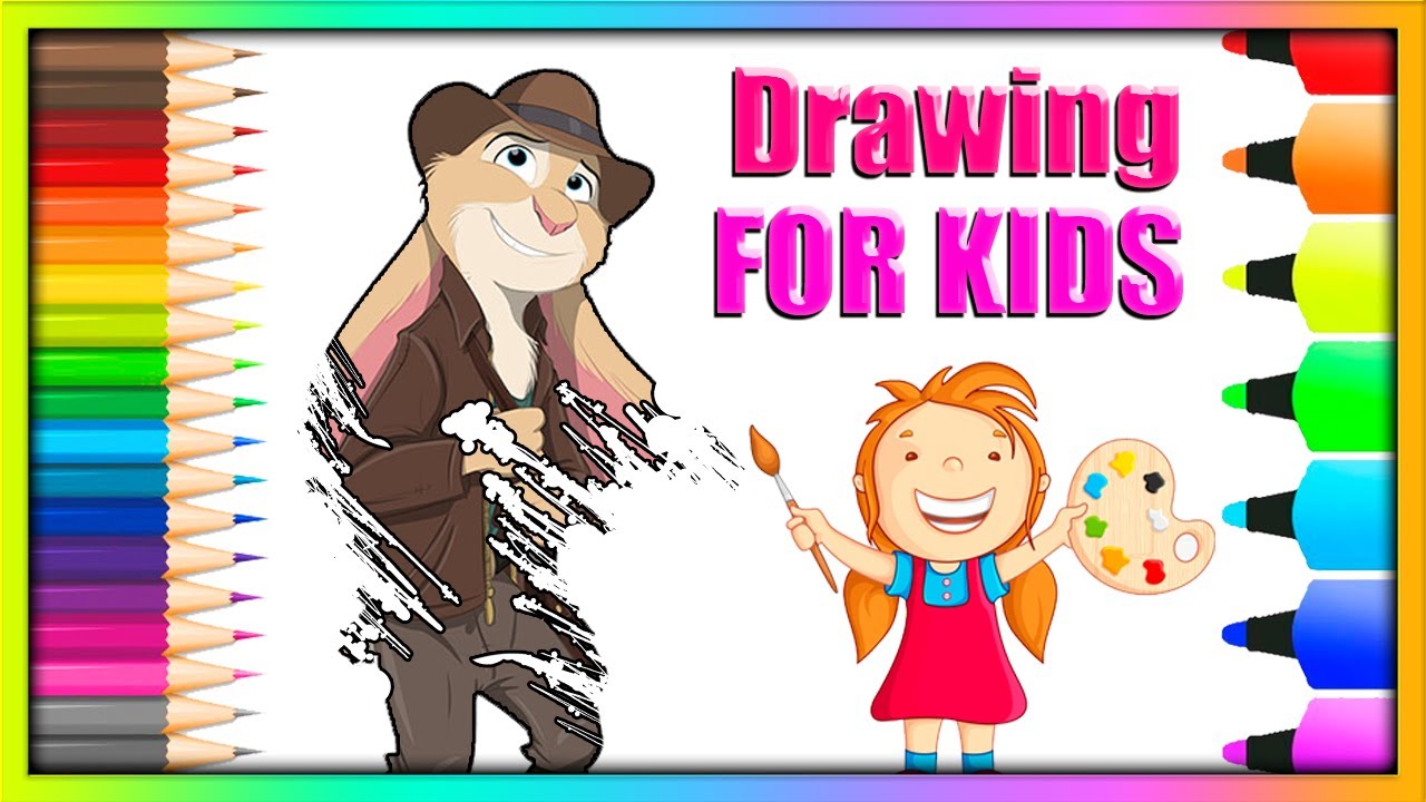 Drawing Coloring easy for children Chickenhare and the Hamster of ...