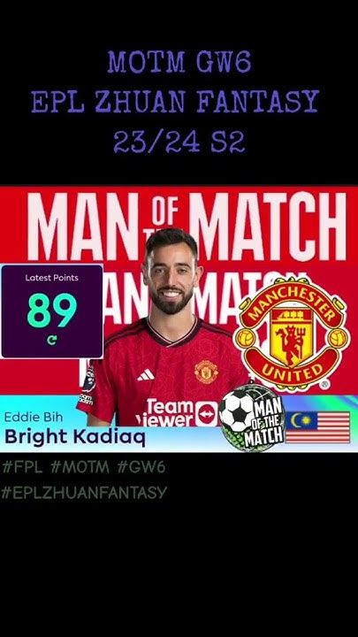 MOTM GW6 EPL ZHUAN FANTASY 23/24 S2 - YouTube