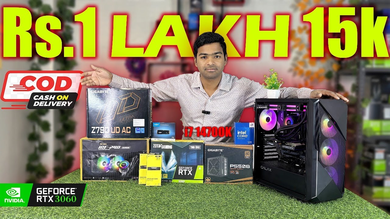 Rs.1 LAKH 15,000 PC Build With i7 14700K+32GB RAM+LIQUID COOLER+RX 3060 ...