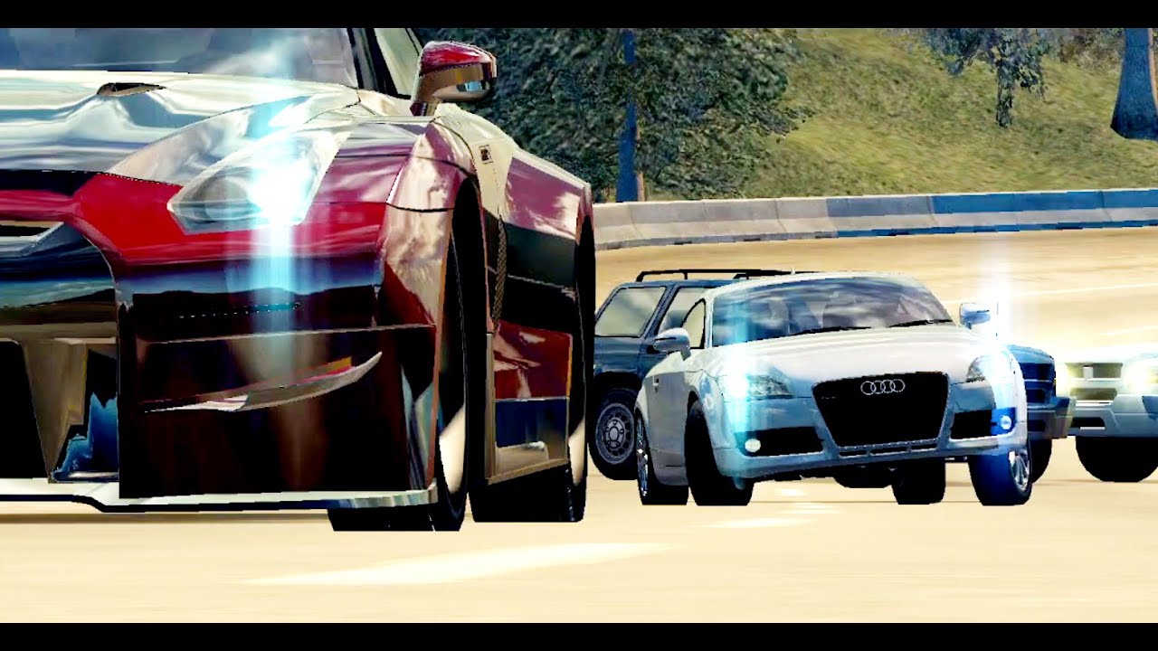 Fast drive at Peak Ridge car racing Loop Circuit in an Audi TT. The ...