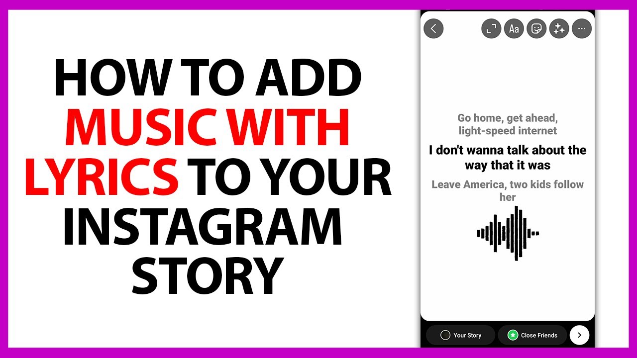 How to Add Music With Lyrics to Your Instagram Story in 2024 - YouTube