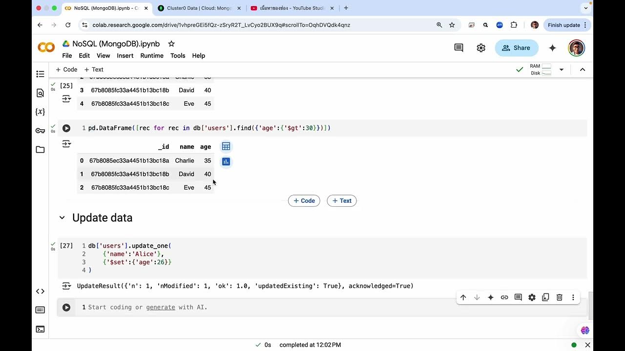 MongoDB update - YouTube